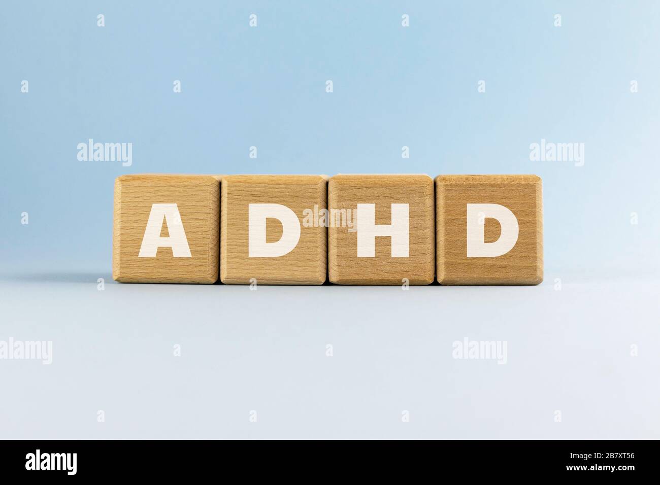 Attention deficit hyperactivity disorder (ADHD). Text abbreviation on ...