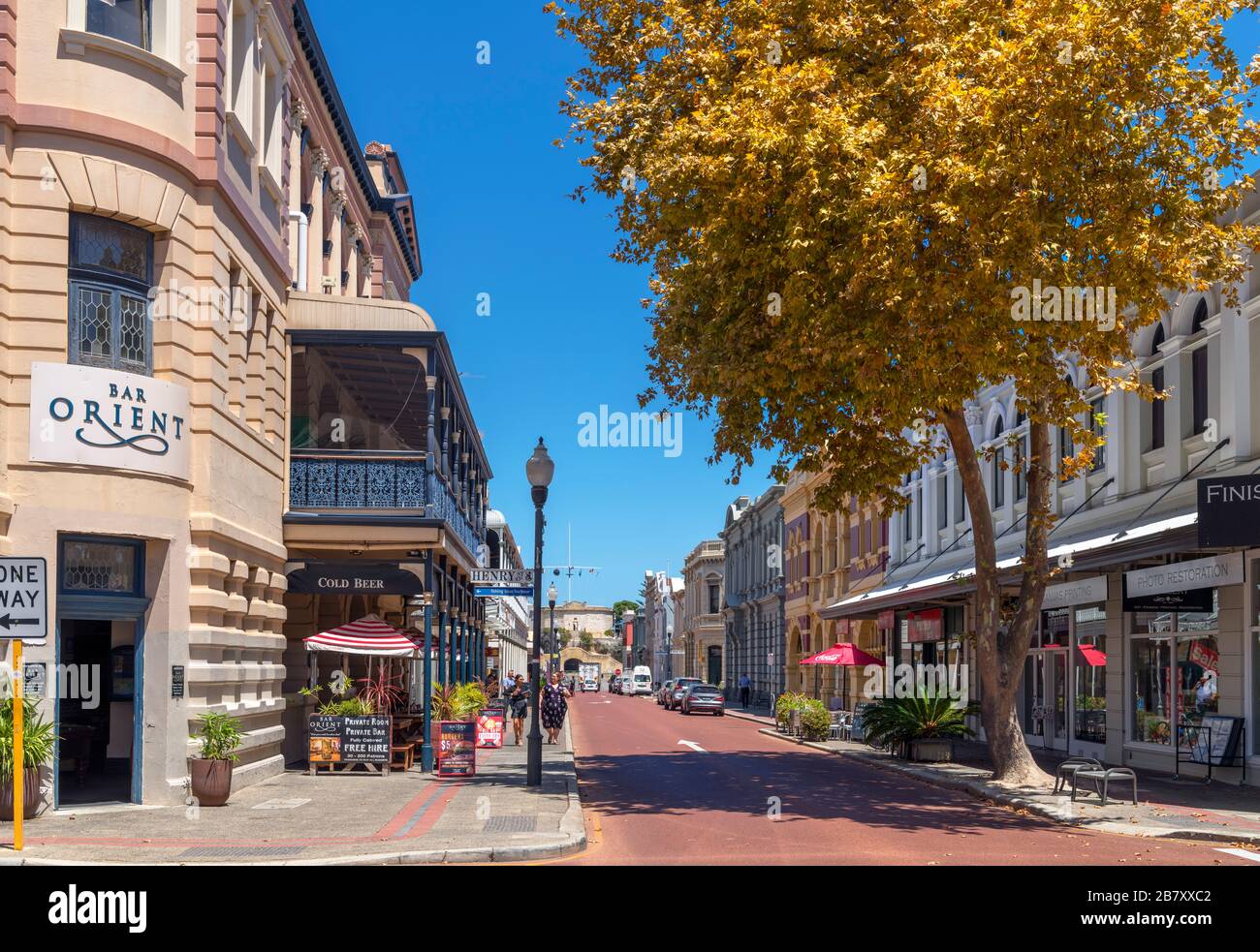 High Street looking towards the Round House in the old historic ...