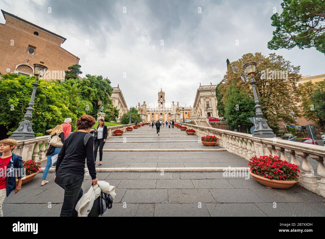 Capitolium Hill (Piazza del Campidoglio) in Rome, Italy. Rome ...