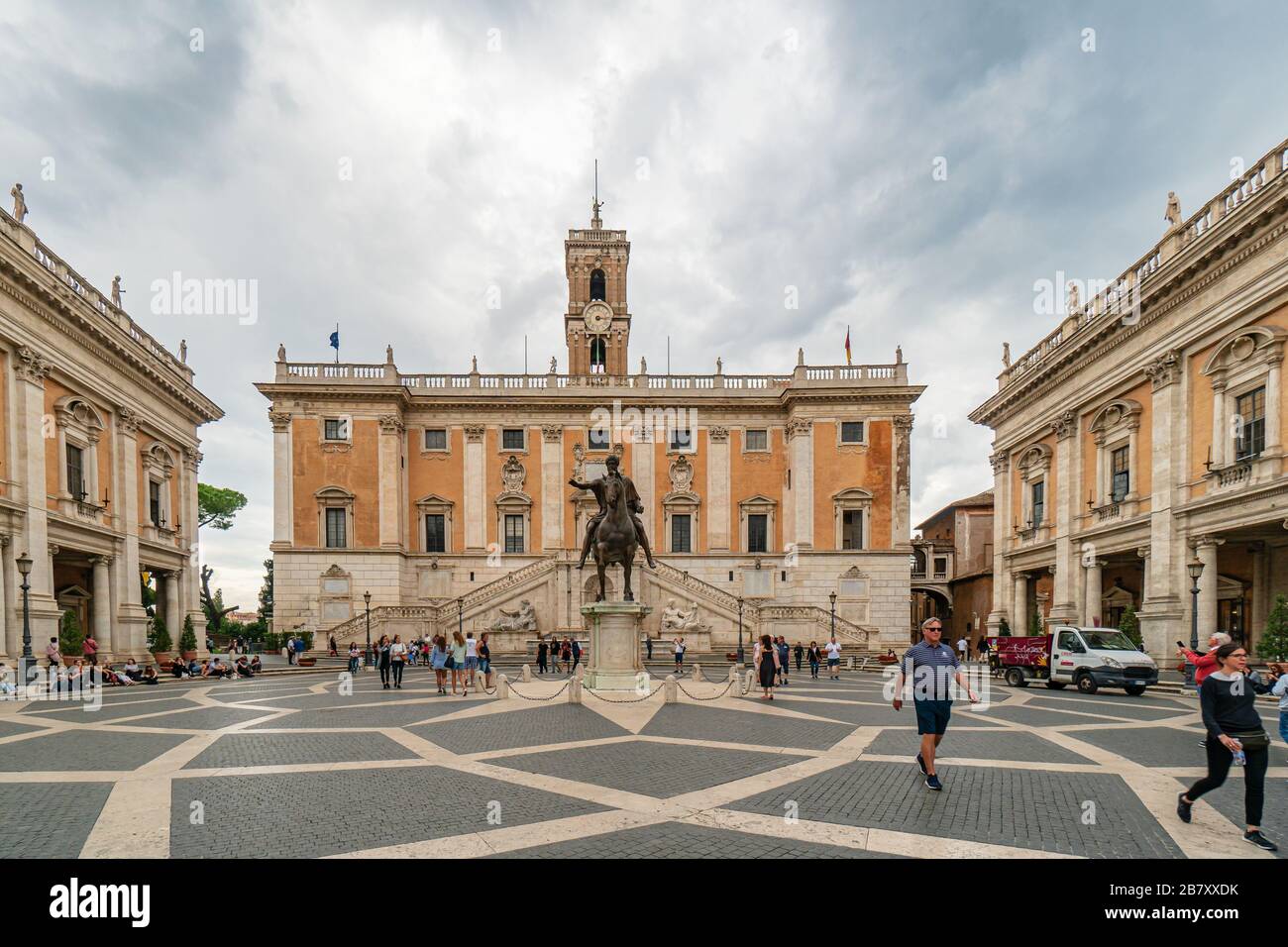 Capitolium Hill (Piazza del Campidoglio) in Rome, Italy. Rome ...