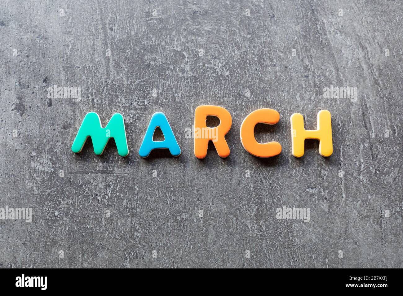 Colorful march calendar hi-res stock photography and images - Alamy