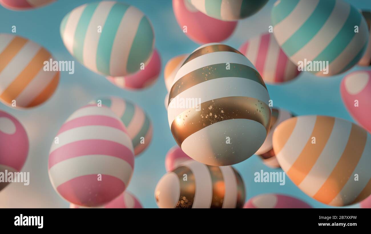 Beautiful flying easter eggs hi-res stock photography and images - Alamy