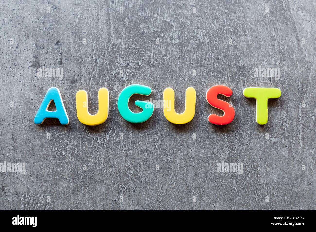 August Word Art