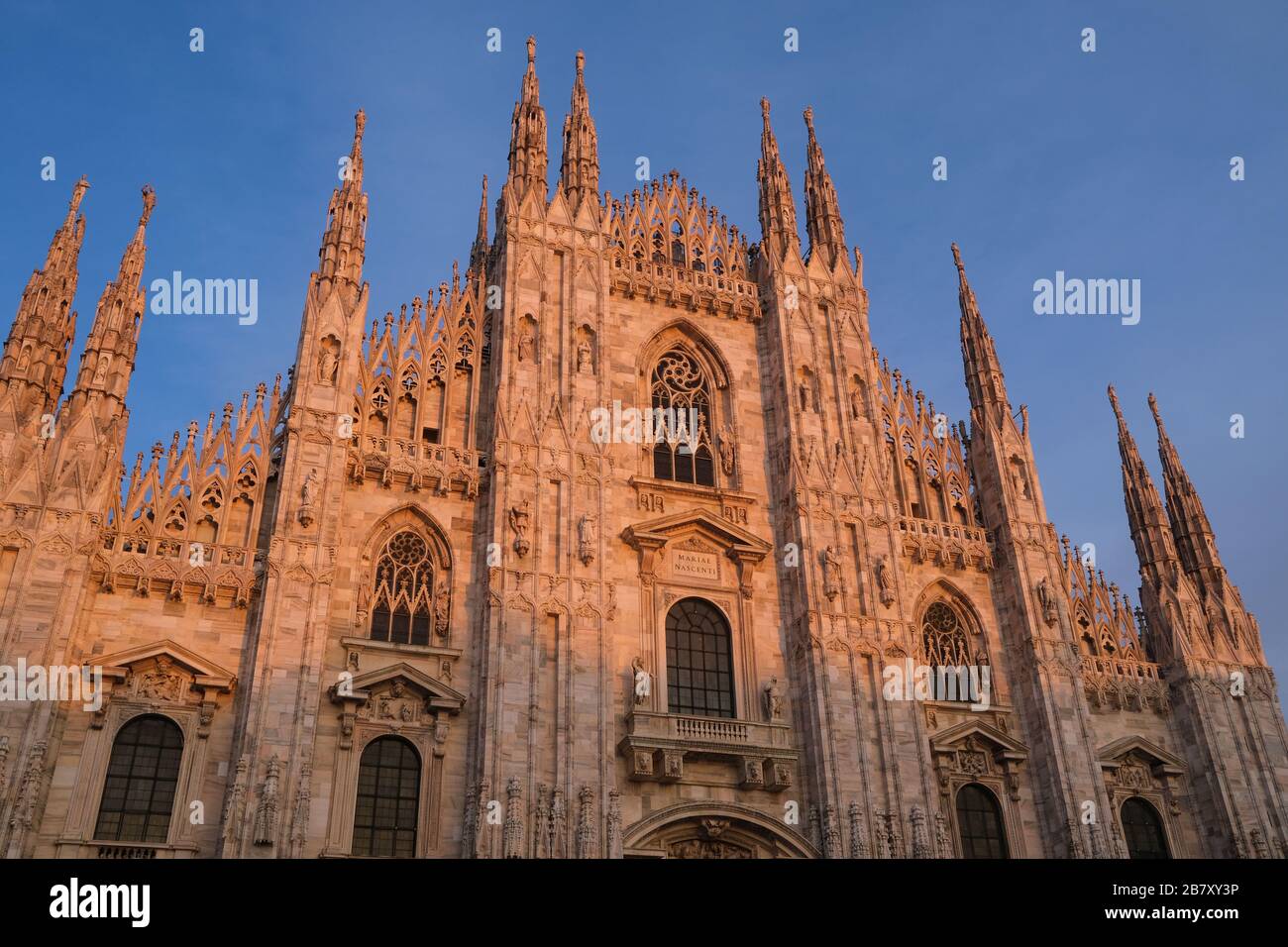 Milan, Italy, Lombardy: 24 February 2020: Cathedral Duomo di Milano ...