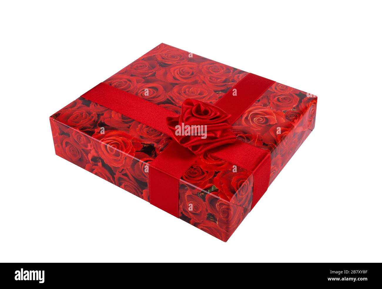 Craft box red ribbon Cut Out Stock Images & Pictures - Alamy