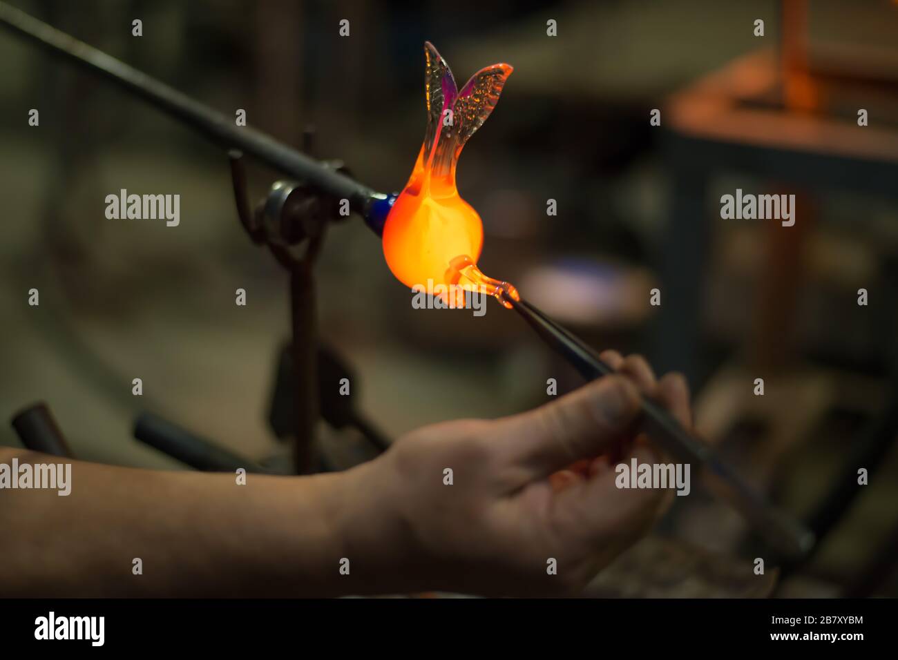 Handmade figures of melted glass Stock Photo - Alamy