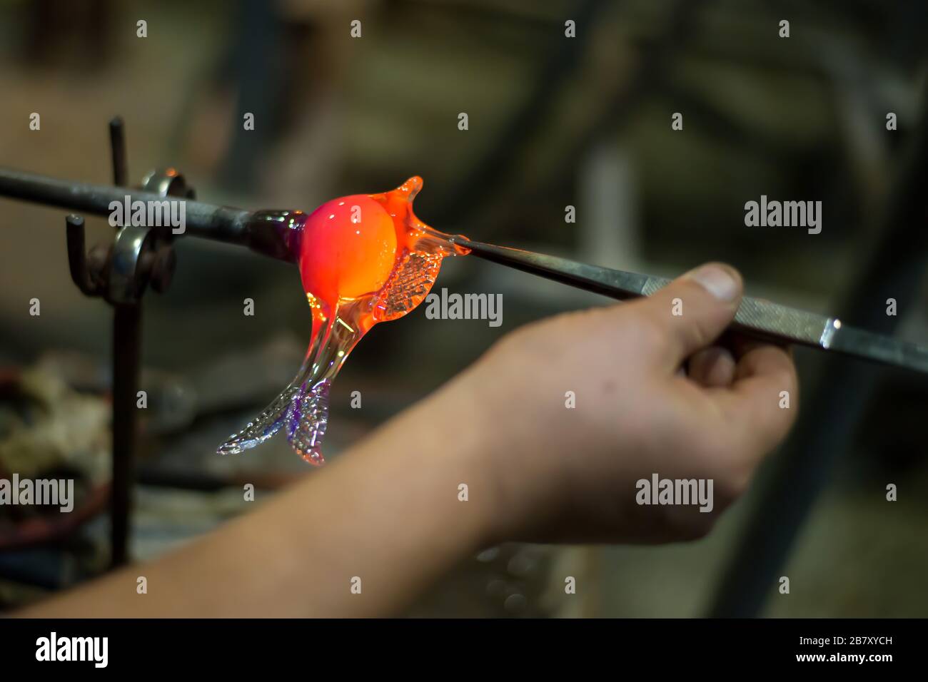 Handmade figures of melted glass Stock Photo - Alamy