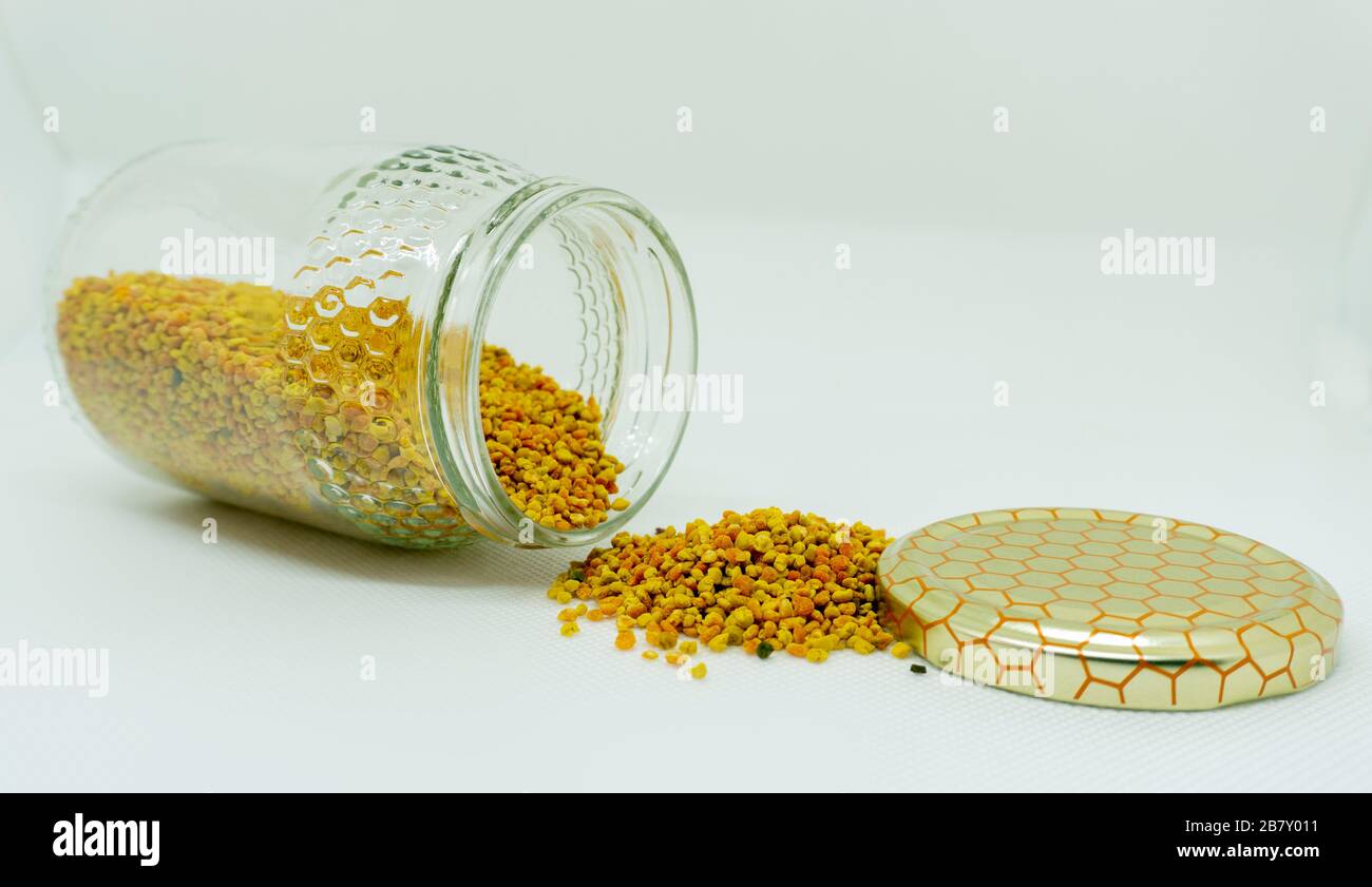 Bee pollen in a jar Stock Photo - Alamy