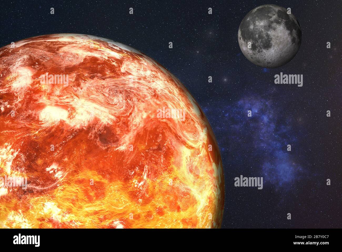 Early earth moon system hi-res stock photography and images - Alamy