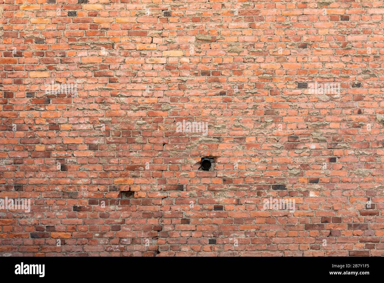 Old messy brick wall texture background exterior Stock Photo - Alamy