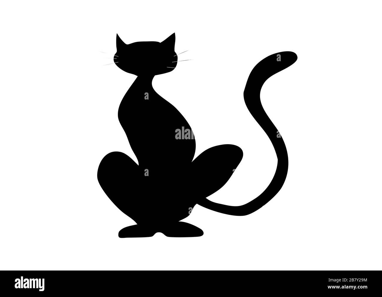 Cat sits on background Stock Vector Images - Alamy