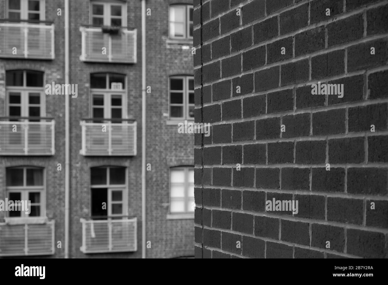 Rendered brick wall hi-res stock photography and images - Alamy