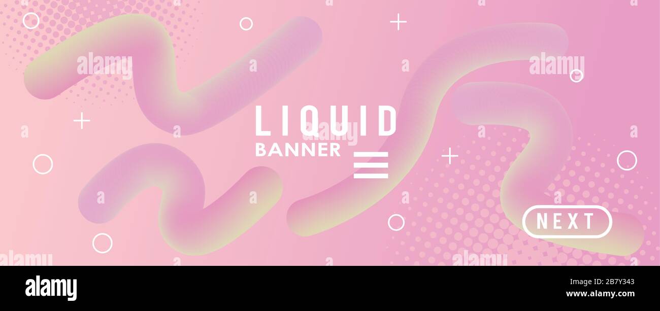 liquid and waves colorful gradient banner Stock Vector Image & Art - Alamy