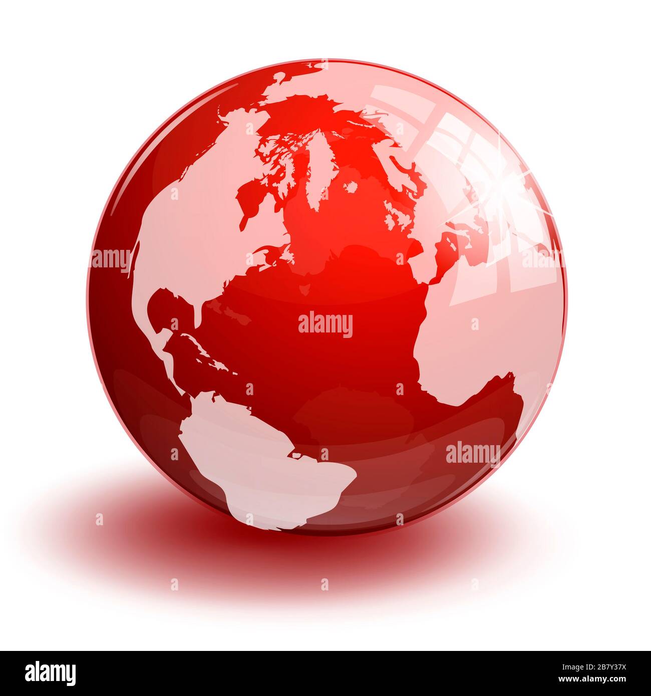 Red Earth Globe