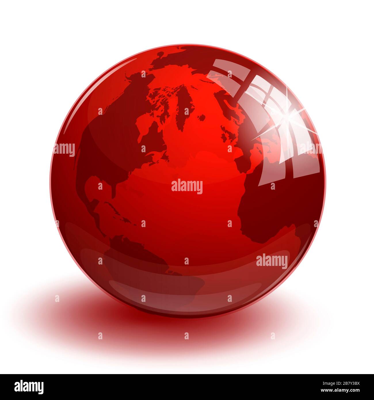 Red Earth Globe