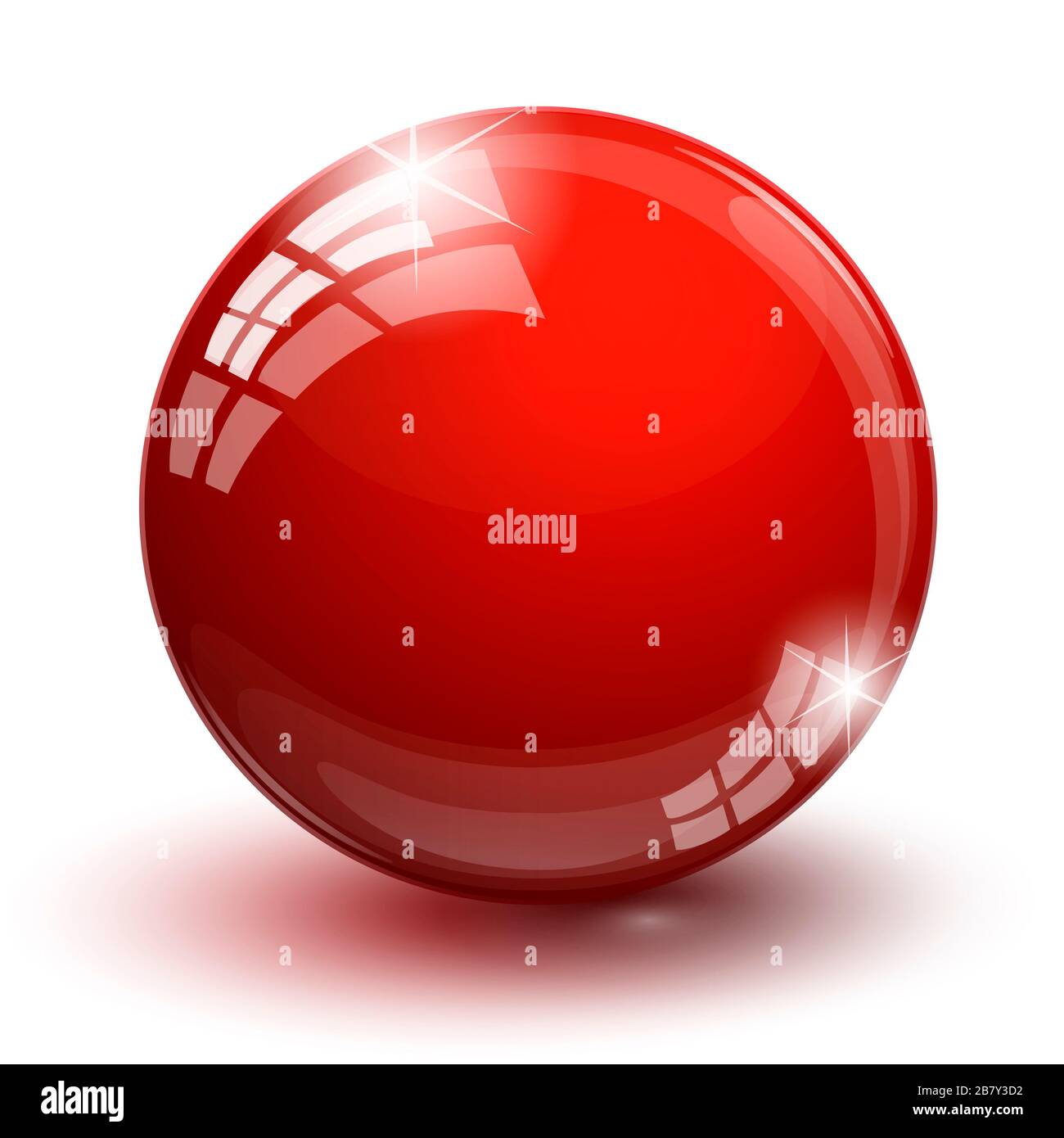 shiny glass ball on a white background isolated Stock Photo - Alamy