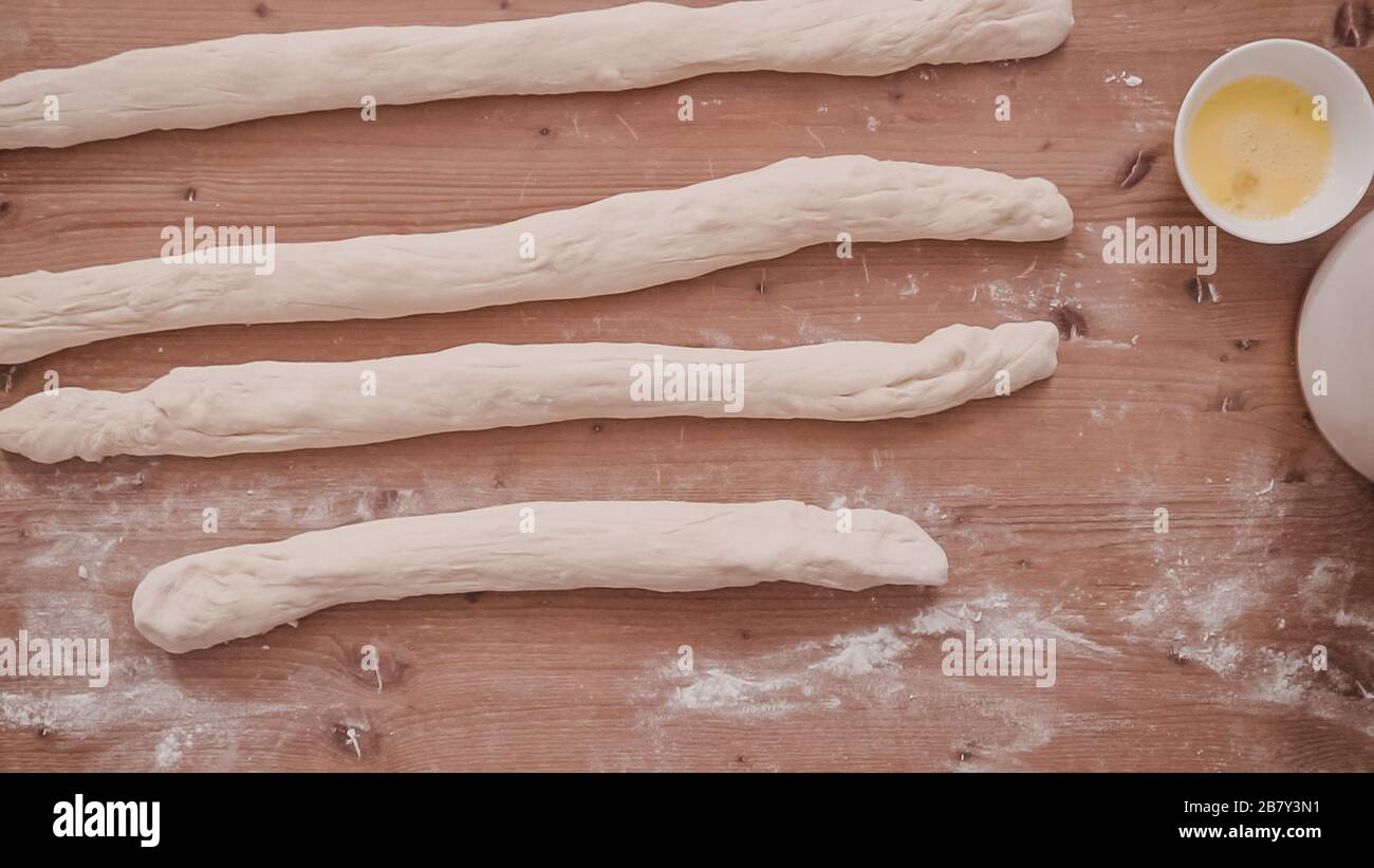 Step step rolling dough even hi-res stock photography and images - Alamy