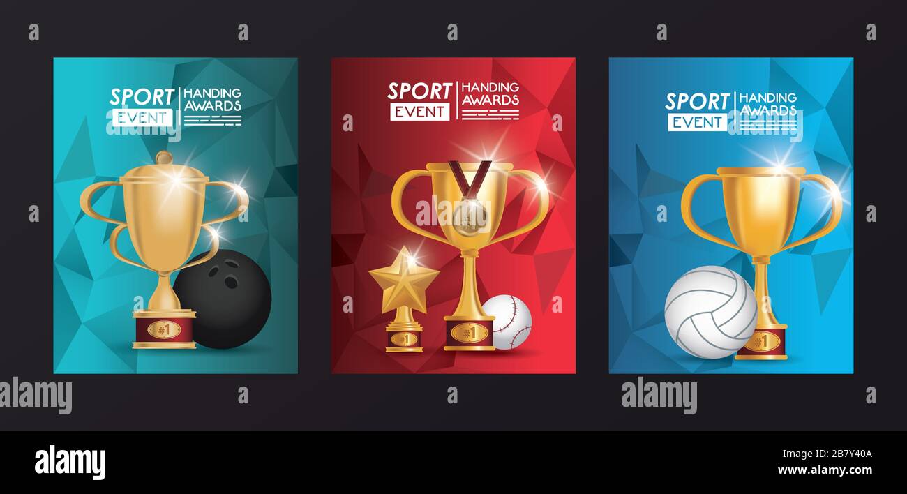 sports events trophy awards posters Stock Vector Image & Art - Alamy