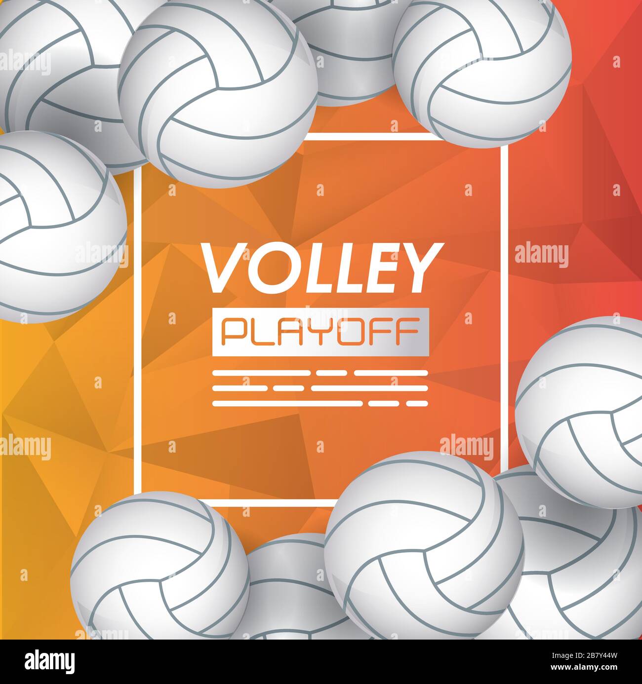 volleyball sport poster with balloons Stock Vector Image & Art - Alamy
