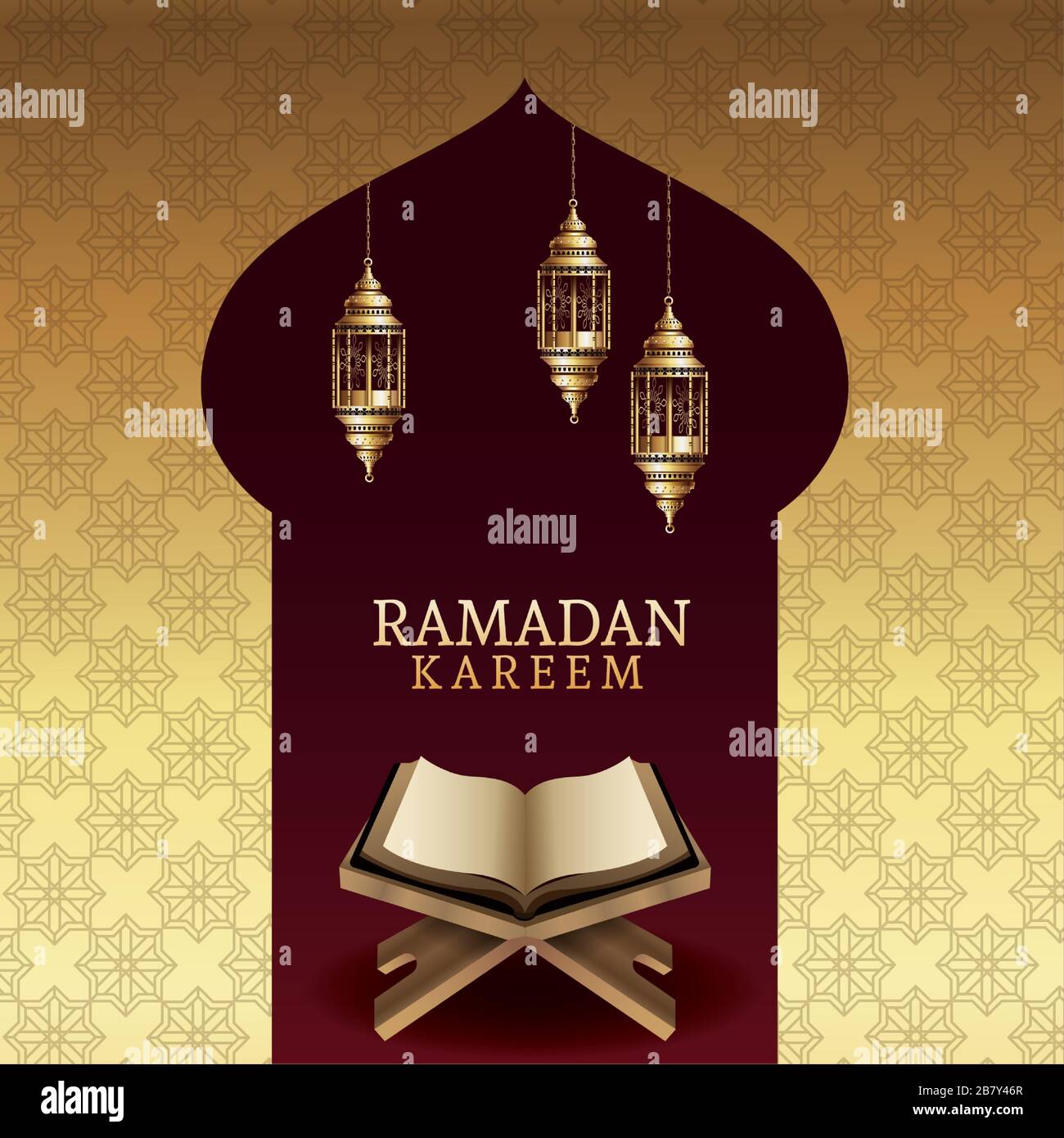 ramadan kareem celebration with koran book Stock Vector Image & Art - Alamy