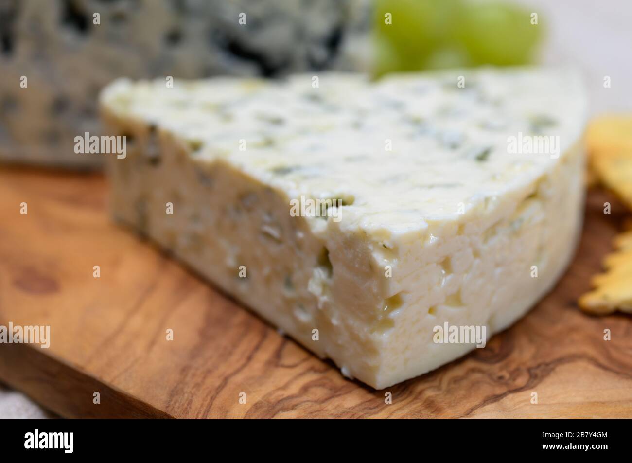 Cheese collection, strong Danish blue cheese Danablu with blue mould ...
