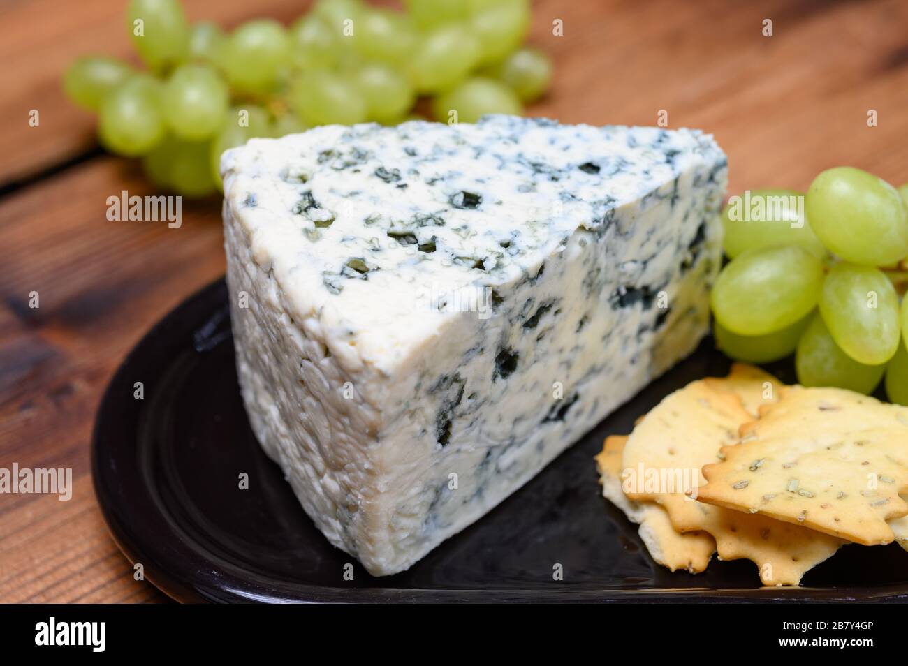 Cheese collection, strong Danish blue cheese Danablu with blue mould ...