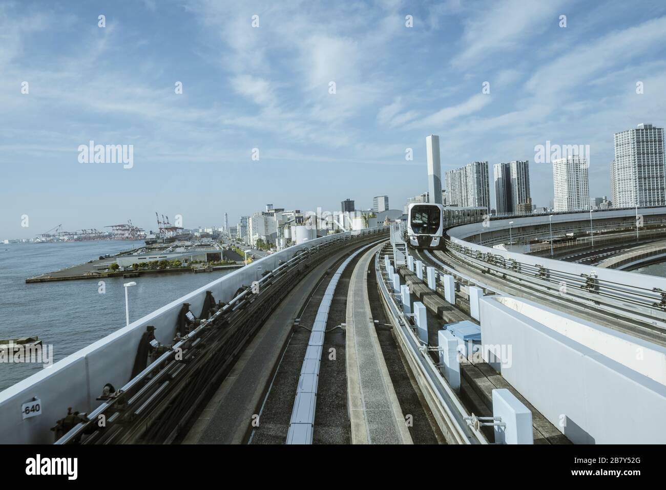 Cityscape from monorail sky train in Tokyo Stock Photo - Alamy