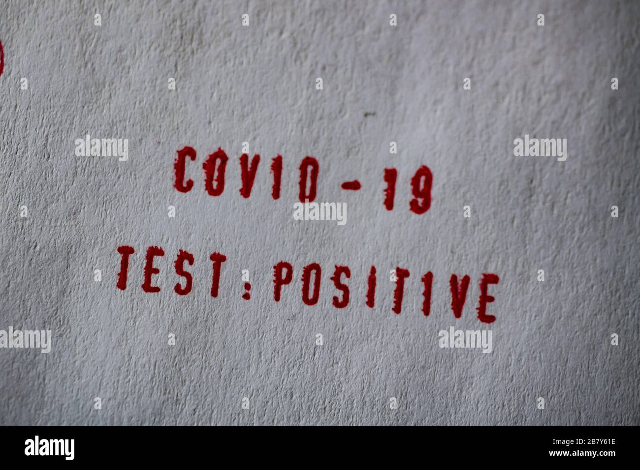 Coronavirus positive result stamp hi-res stock photography and images ...