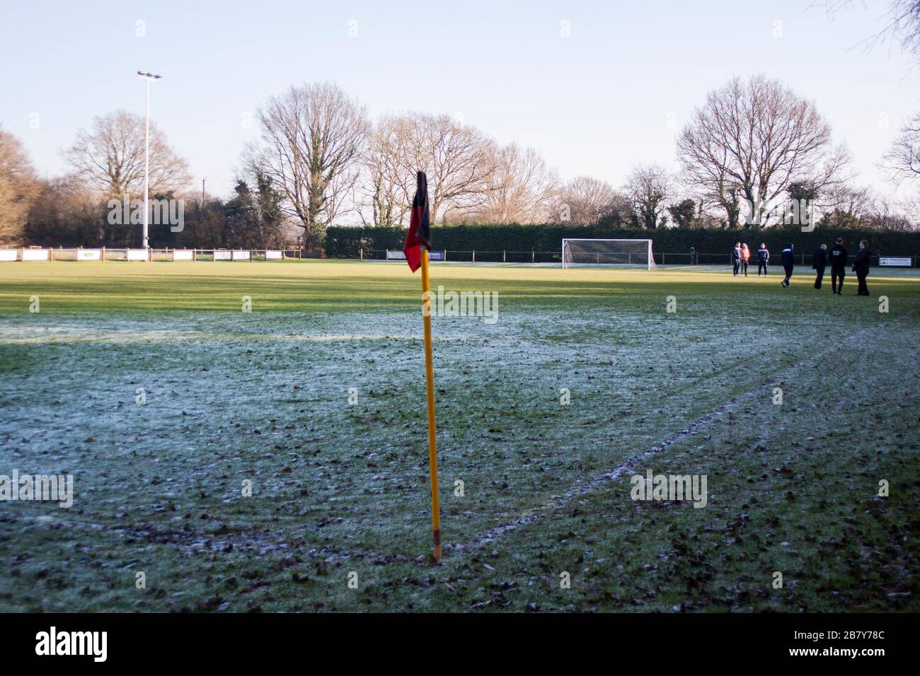 Frozen football pitch hi-res stock photography and images - Alamy