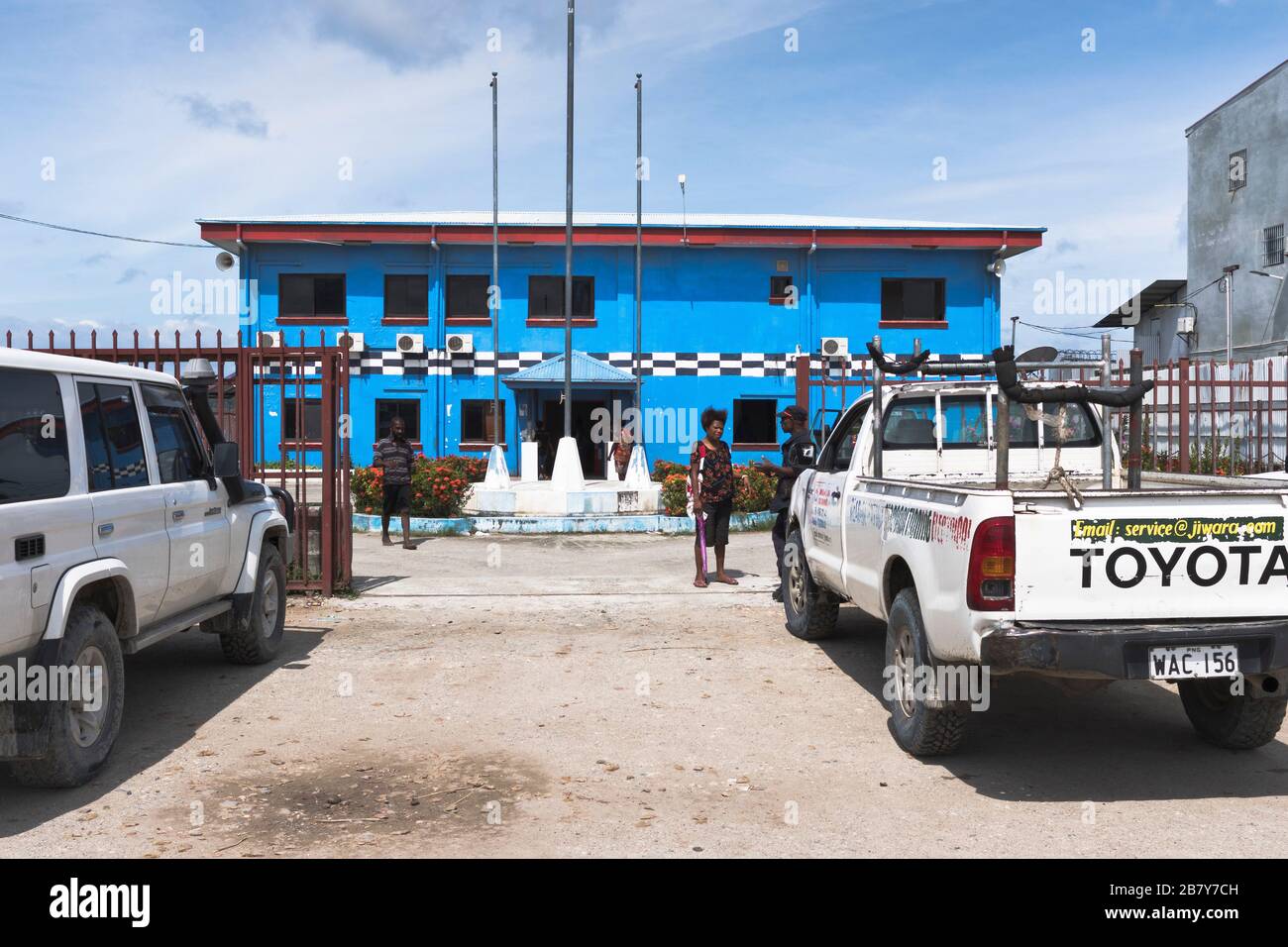 dh WEWAK PAPUA NEW GUINEA Police station building compound Stock Photo ...