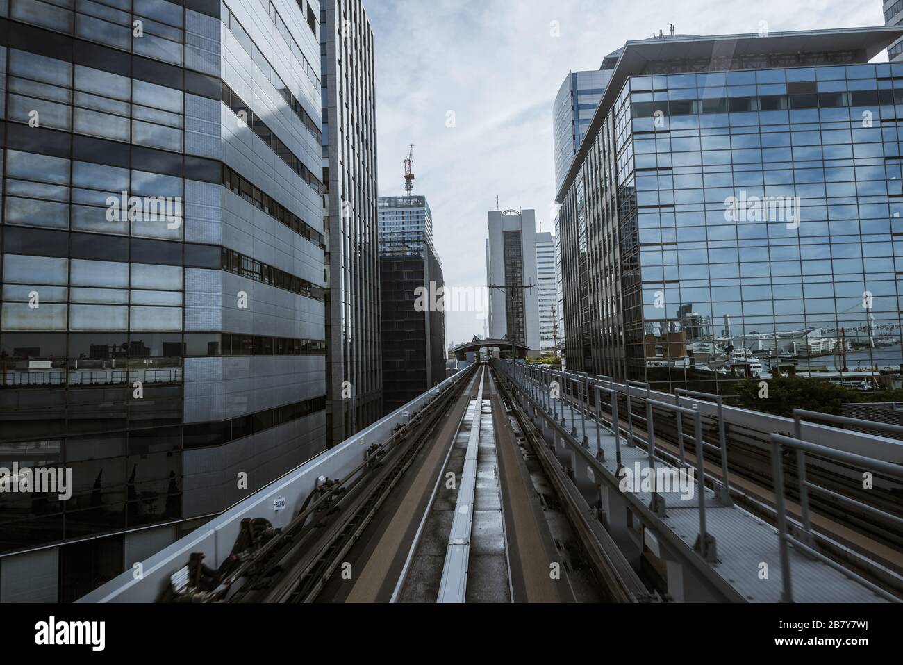 Cityscape from monorail sky train in Tokyo Stock Photo - Alamy