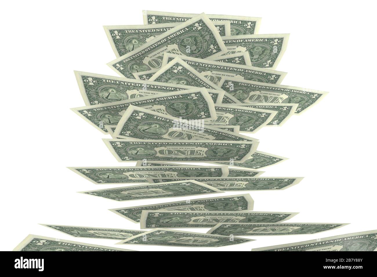 3d render flying dollar bill hi-res stock photography and images - Alamy
