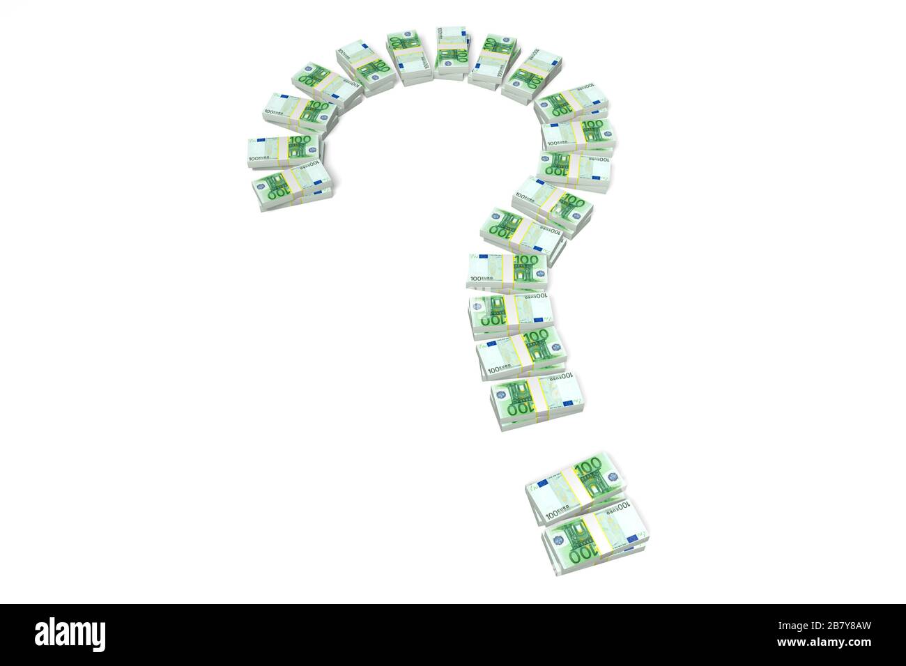 100 Euro - question mark concept Stock Photo - Alamy