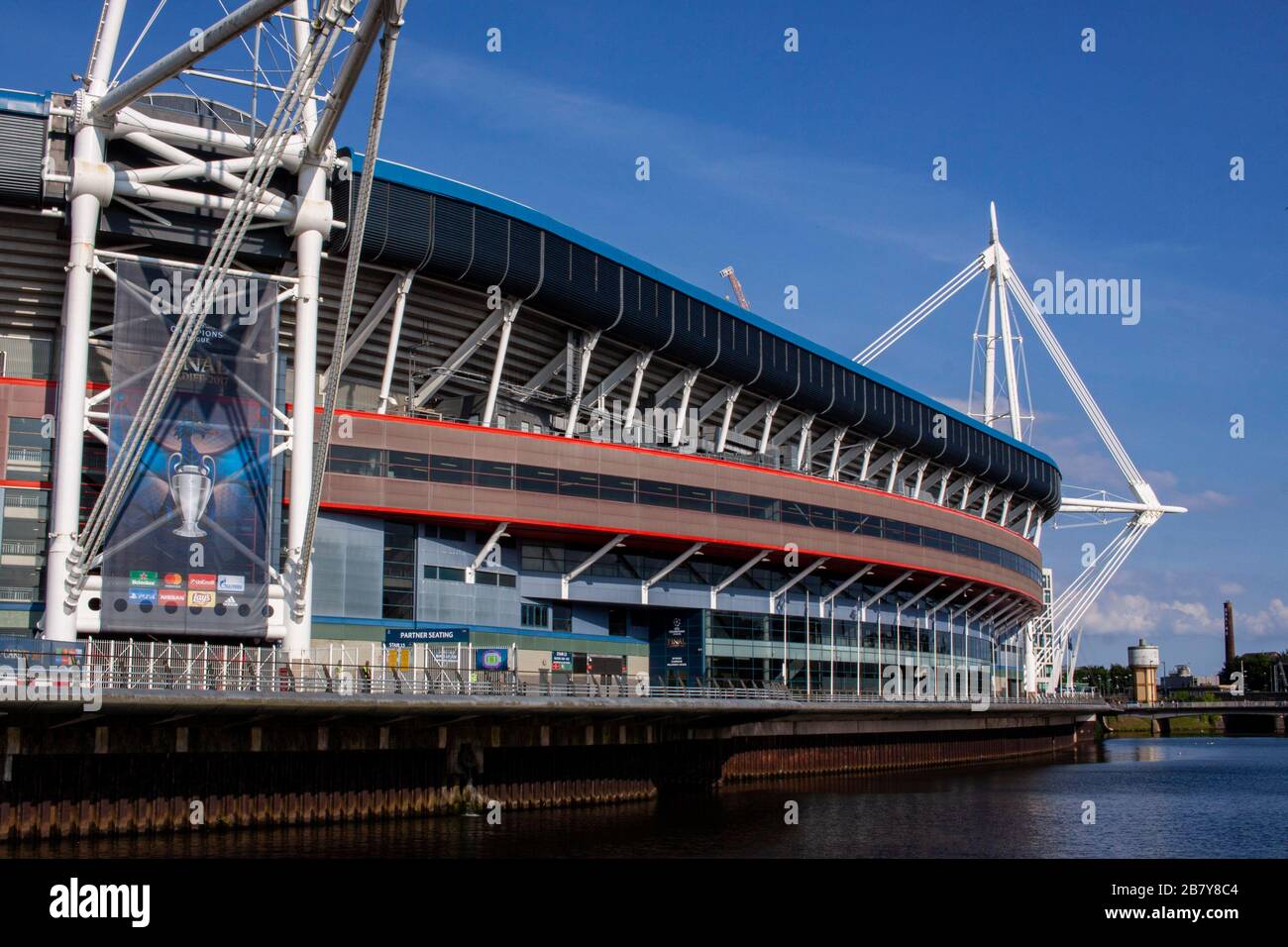 General View of the Principality Stadium ahead of the 2017 UEFA ...