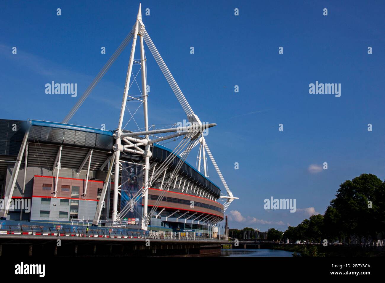 General View of the Principality Stadium ahead of the 2017 UEFA ...