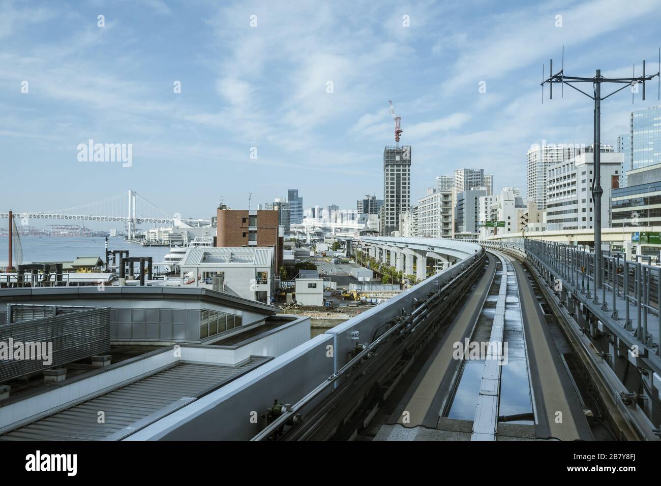 Cityscape from monorail sky train in Tokyo Stock Photo - Alamy