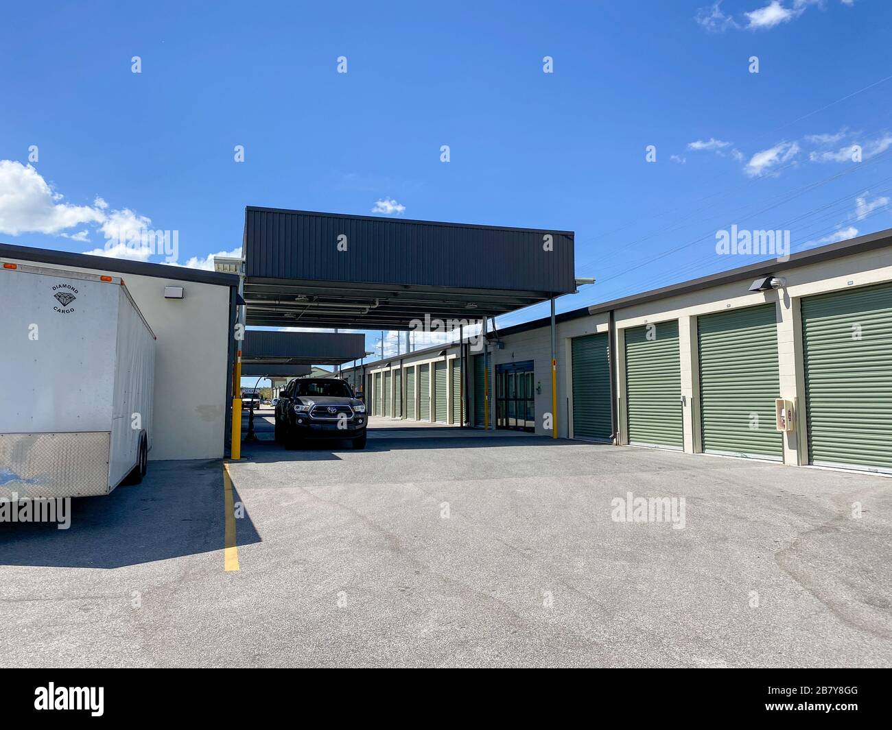 Orlando, FL/USA-3/14/20: Storage space units at Extra Space Storage ...