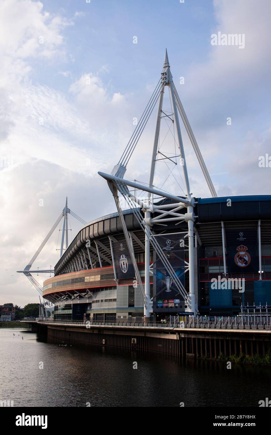 General View of the Principality Stadium ahead of the 2017 UEFA ...