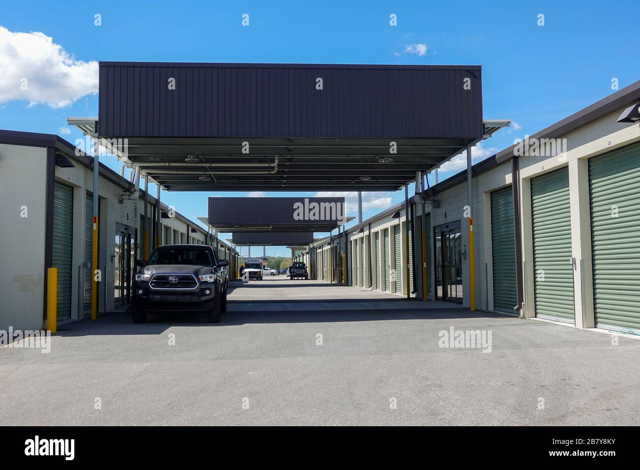 Orlando, FL/USA-3/14/20: Storage space units at Extra Space Storage ...