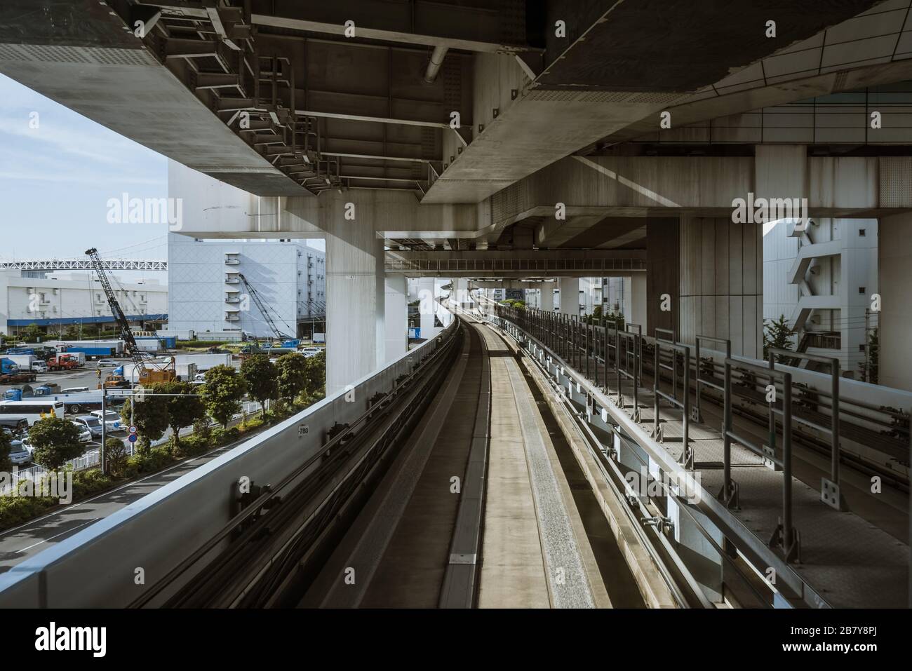 Cityscape from monorail sky train in Tokyo Stock Photo - Alamy