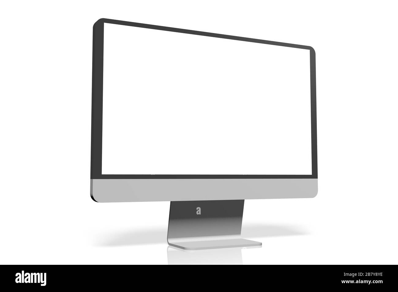 3D modern computer monitor - isolated on white background Stock Photo ...