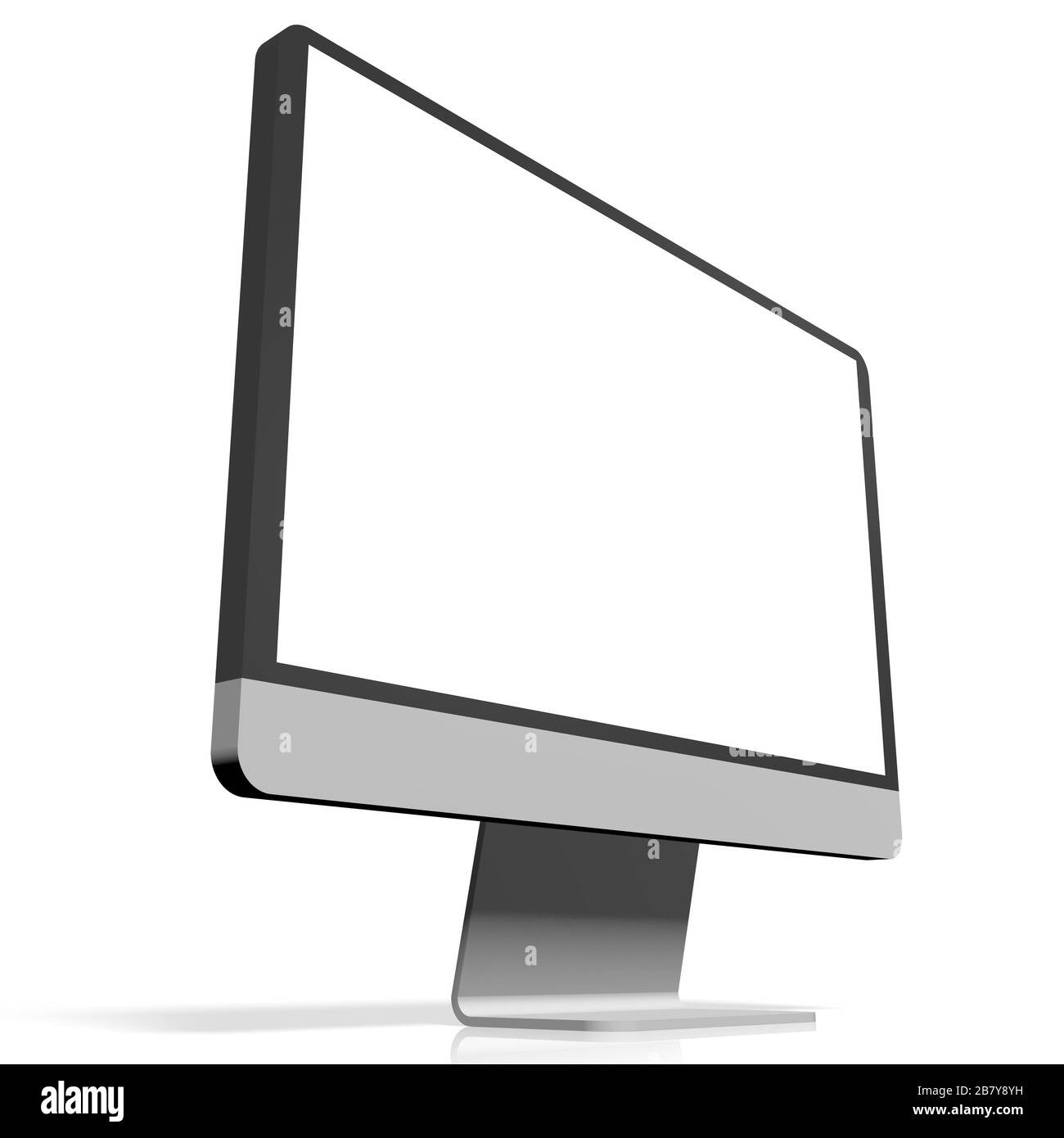 3D modern computer monitor - isolated on white background Stock Photo ...
