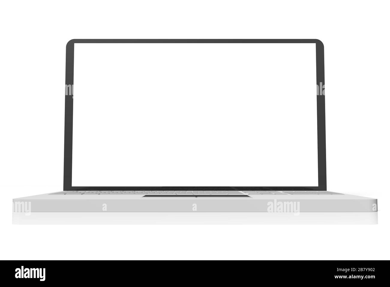 3D laptop - isolated on white background Stock Photo - Alamy