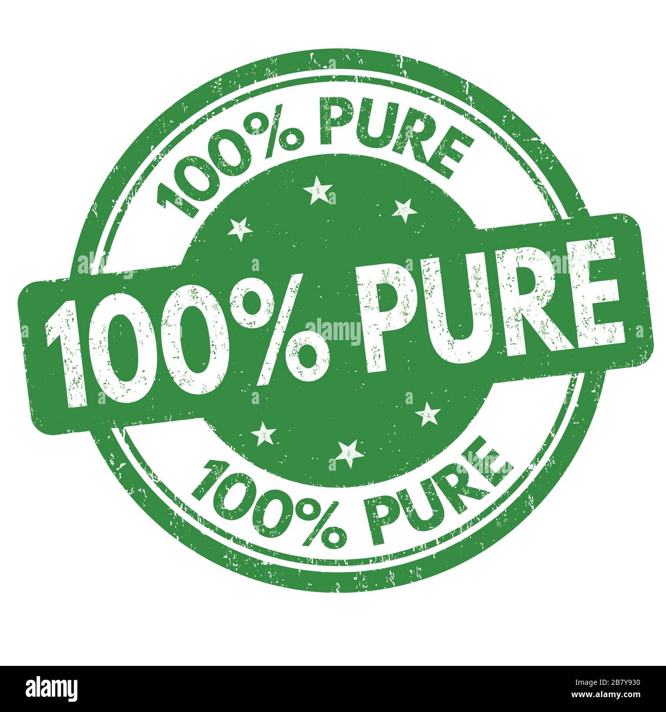 100% pure sign or stamp on white background, vector illustration Stock ...