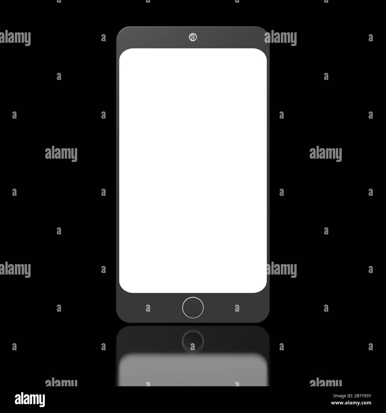 3D mobile phone - isolated on black background Stock Photo - Alamy