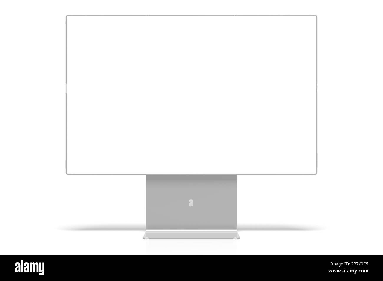 3D brandless monitor with empty screen on white background - great as a ...