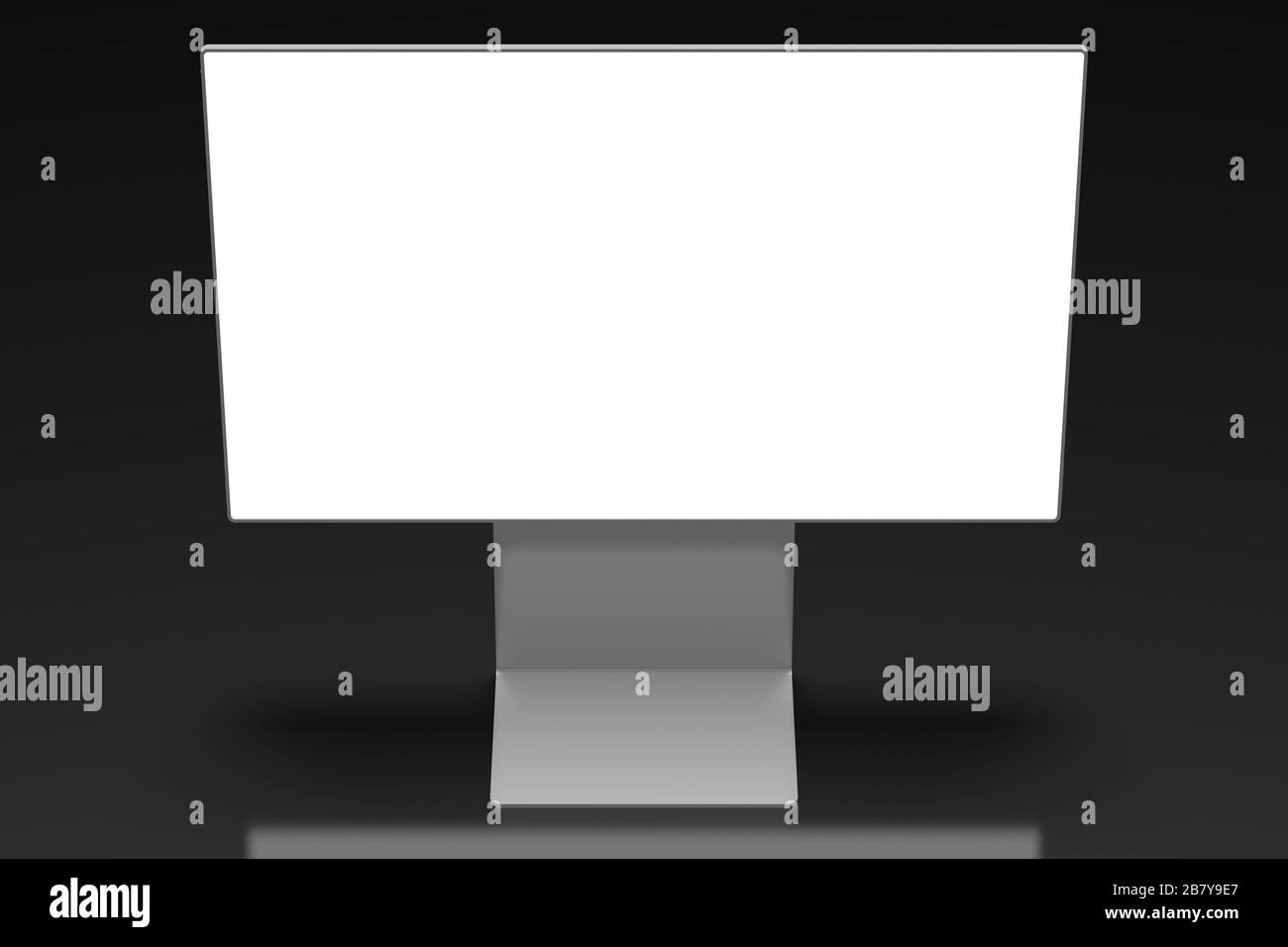 3D brandless monitor with empty screen on black background - great as a ...