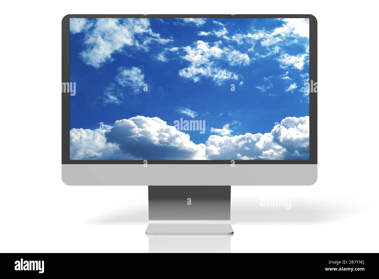 3D computer/ monitor illustration, sky on a screen Stock Photo - Alamy