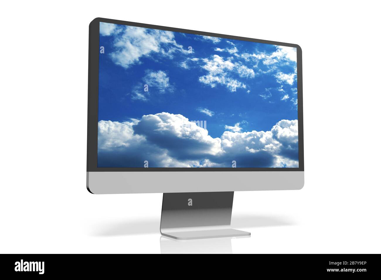3D computer/ monitor illustration, sky on a screen Stock Photo - Alamy