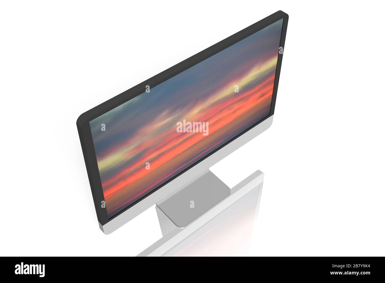 3D computer/ monitor illustration, sky on a screen Stock Photo - Alamy